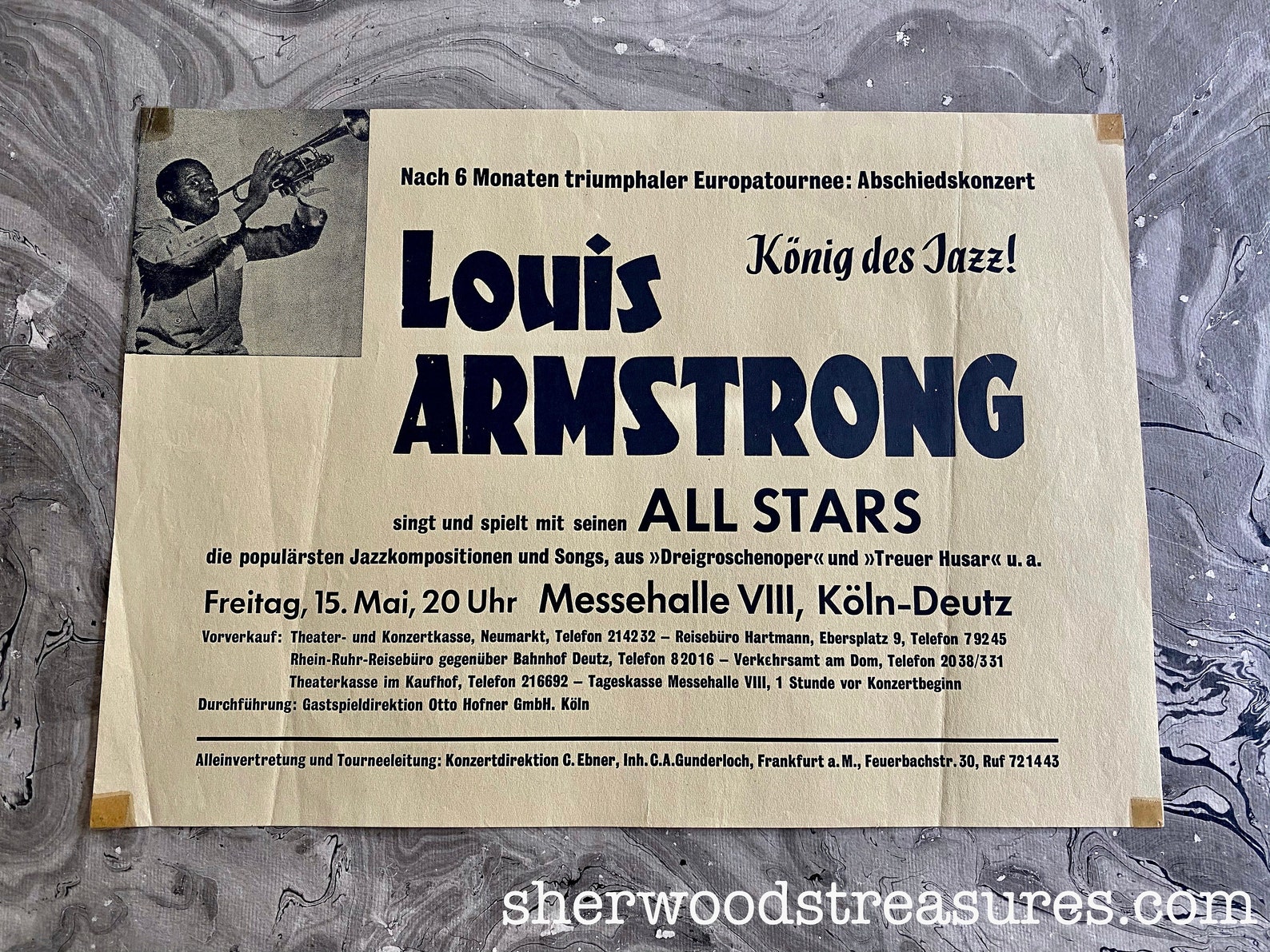 Original Louis Armstrong Poster Original 1950's-60's | Etsy