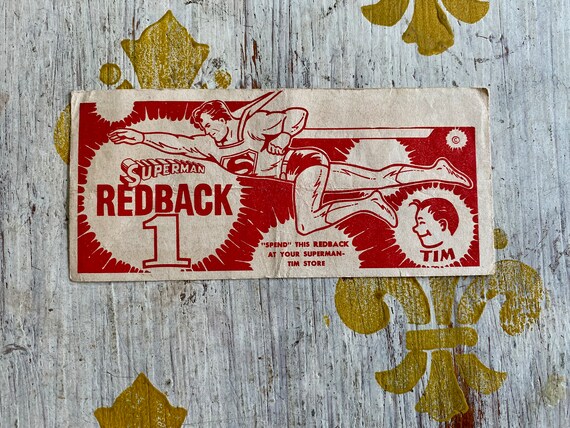 Superman Tim Redback Currency circa 1945 Comic Books DC | Etsy