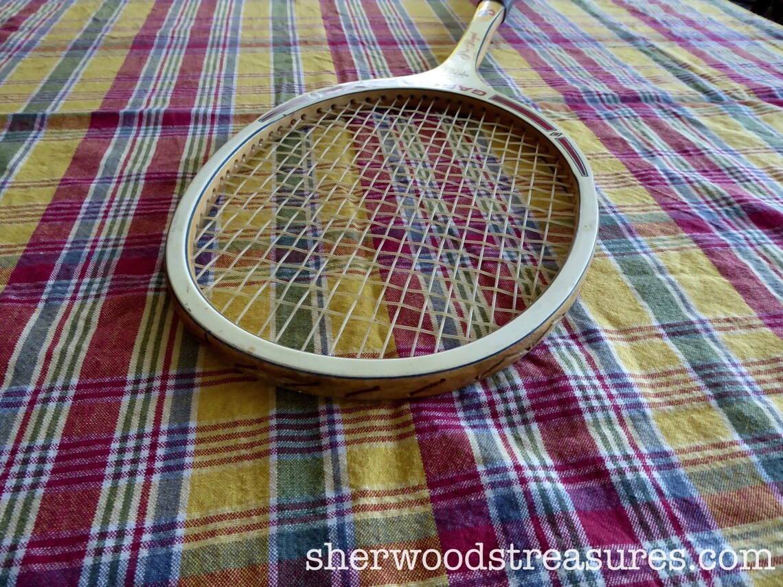 Vintage Garcia Pro Royal Wood Tennis Racquet Leather Grip Very - Etsy