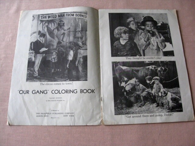 1933 Our Gang Coloring Book With Movie Scenes Large - Etsy