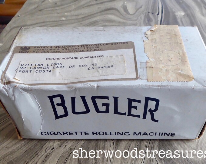 Vintage BUGLER Cigarette Rolling Machine in Original Box Marijuana - Etsy