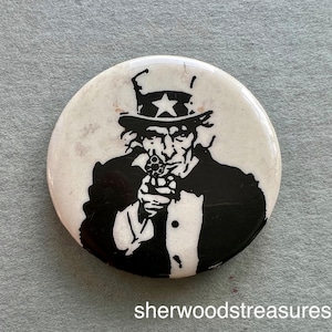 Uncle Sam Wants You With a Gun Sixties Peace Pinback Button - Etsy