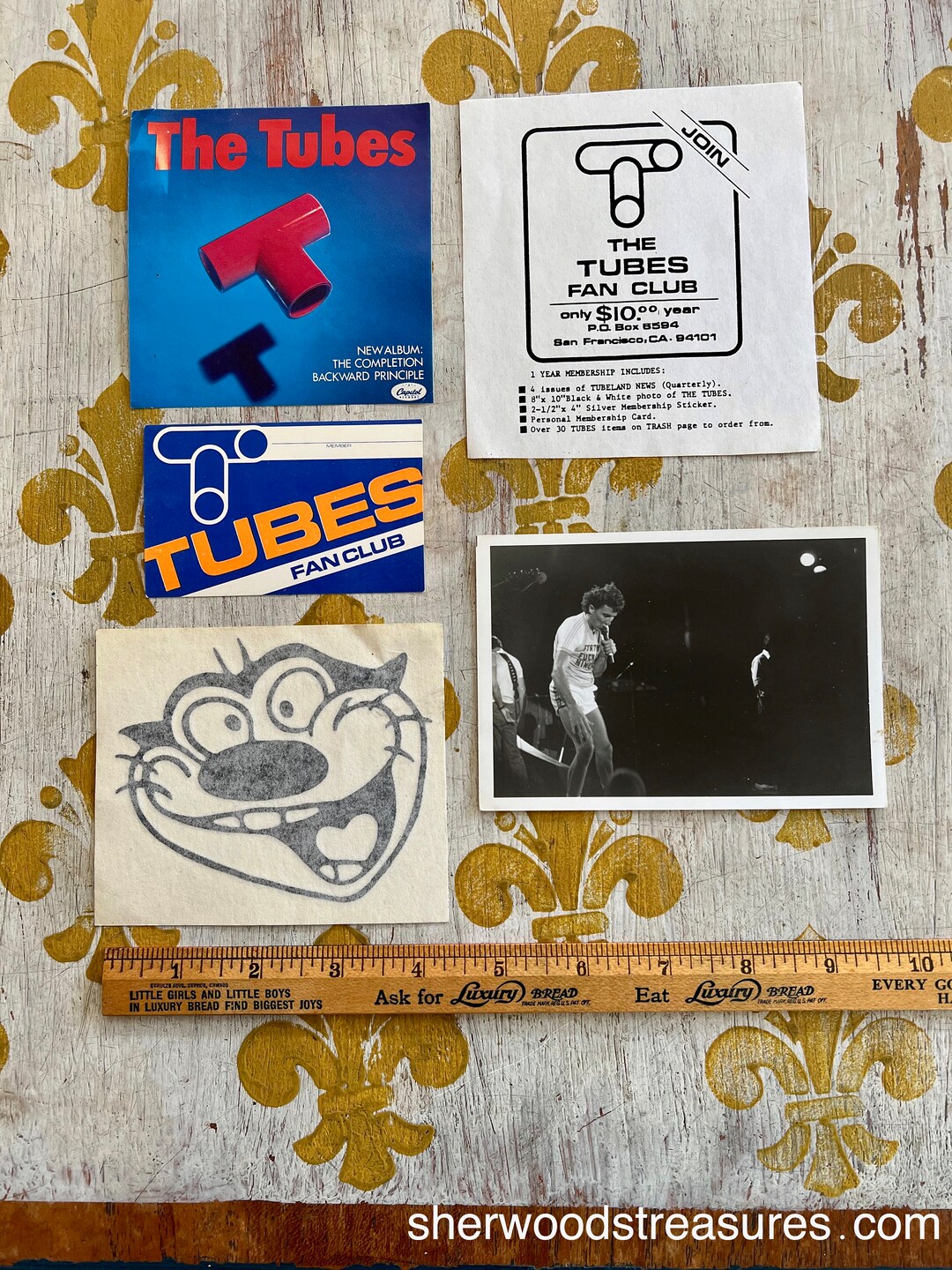 5 Original TUBES Fan Club Items Decal fan Club Card original Photo ...