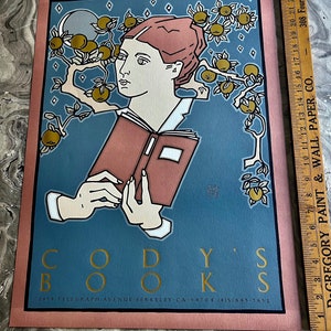 1983 David Lance Goines Original Printing Cody's Books Berkeley 17-1/2 ...