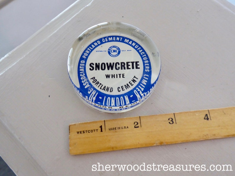 Portland Cement Snowcrete Glass Paperweight 2 5/8 Inches - Etsy