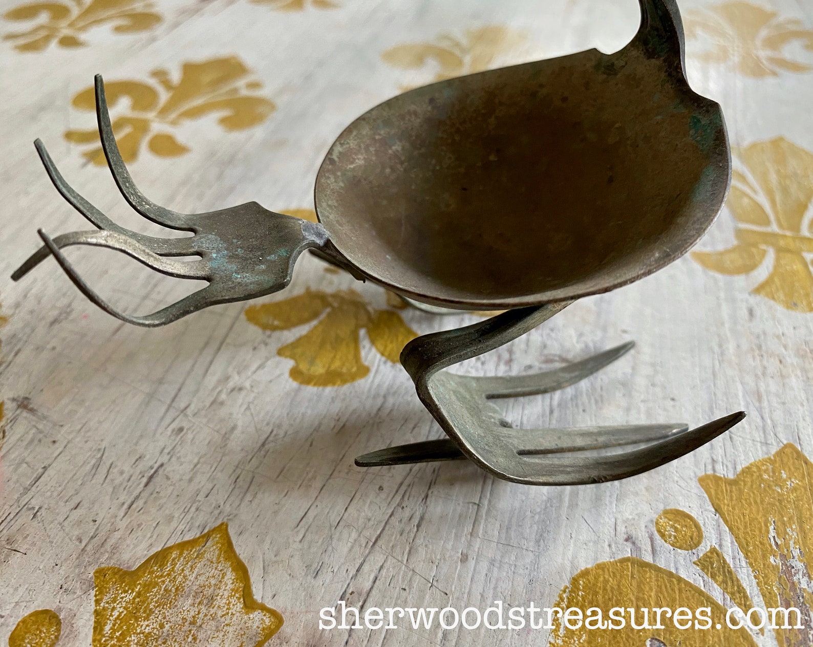 Cool Vintage Duck Spoon and Fork Sculpture Modernist Figure - Etsy