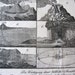Antique GERMAN Volcano 1825 Steel Engraving Hand Colored Map Notre Dame ...