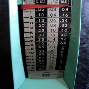 Vintage Mail Scale Turquoise Green Japan Japanese SN Mark W - Etsy