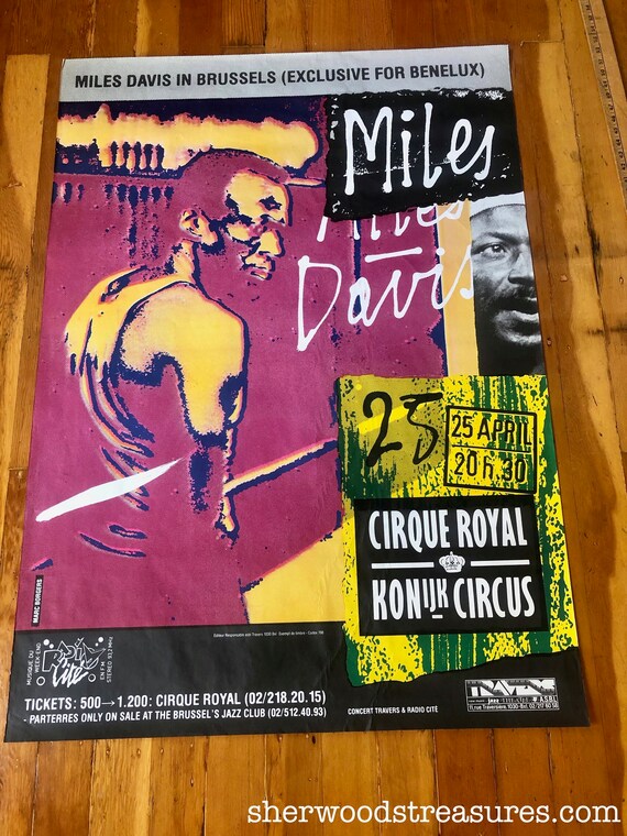 Original MILES DAVIS LG Poster Brussels Free Shipping 34 X 48 | Etsy