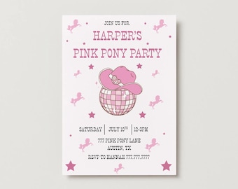 Pink Pony Club Birthday Party Invitation, Chappel Roan Birthday Party ...