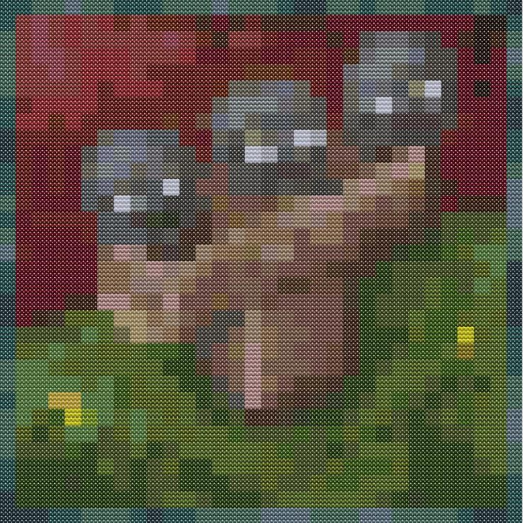 Wither, Minecraft Painting, Cross Stitch Pattern, Instant PDF Download ...