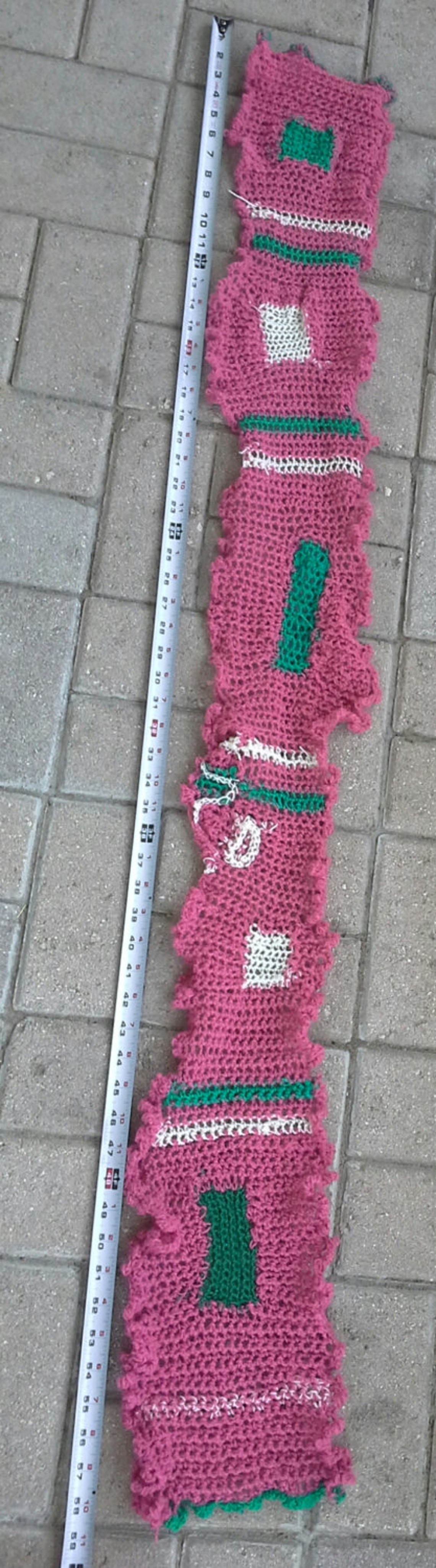 Figure-ground Pink Ruffles Crochet Scarf - Etsy