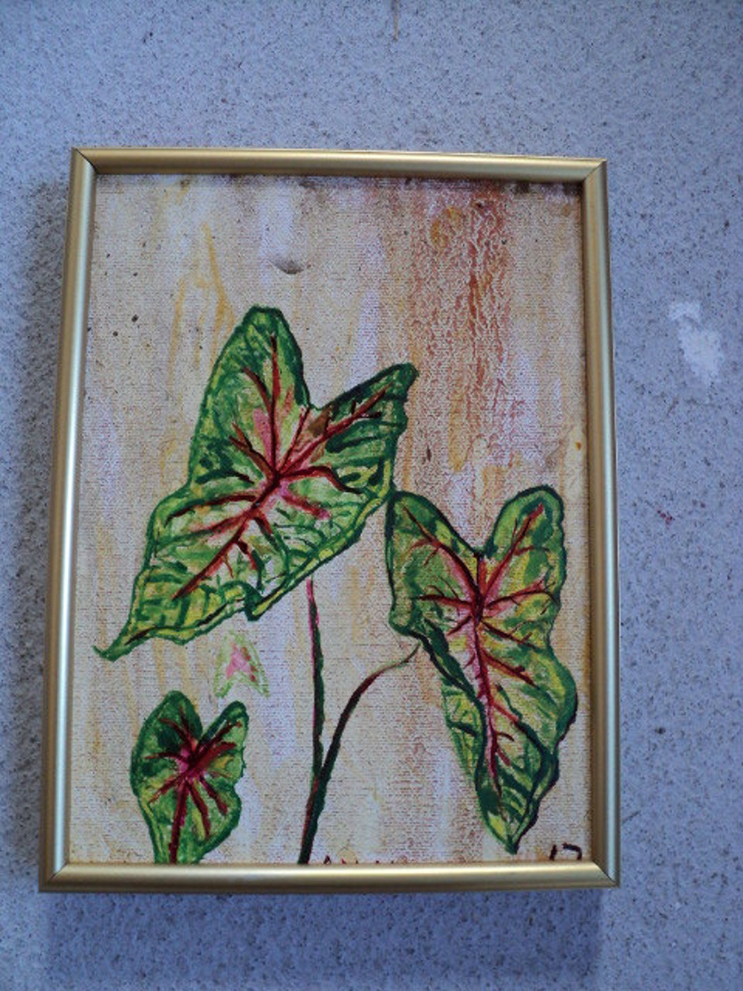 Caladium Oil Painting - Etsy
