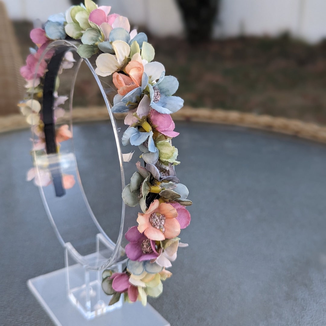 Handcrafted Floral Headband, Floral Headpiece, Flower Crown, Everyday ...