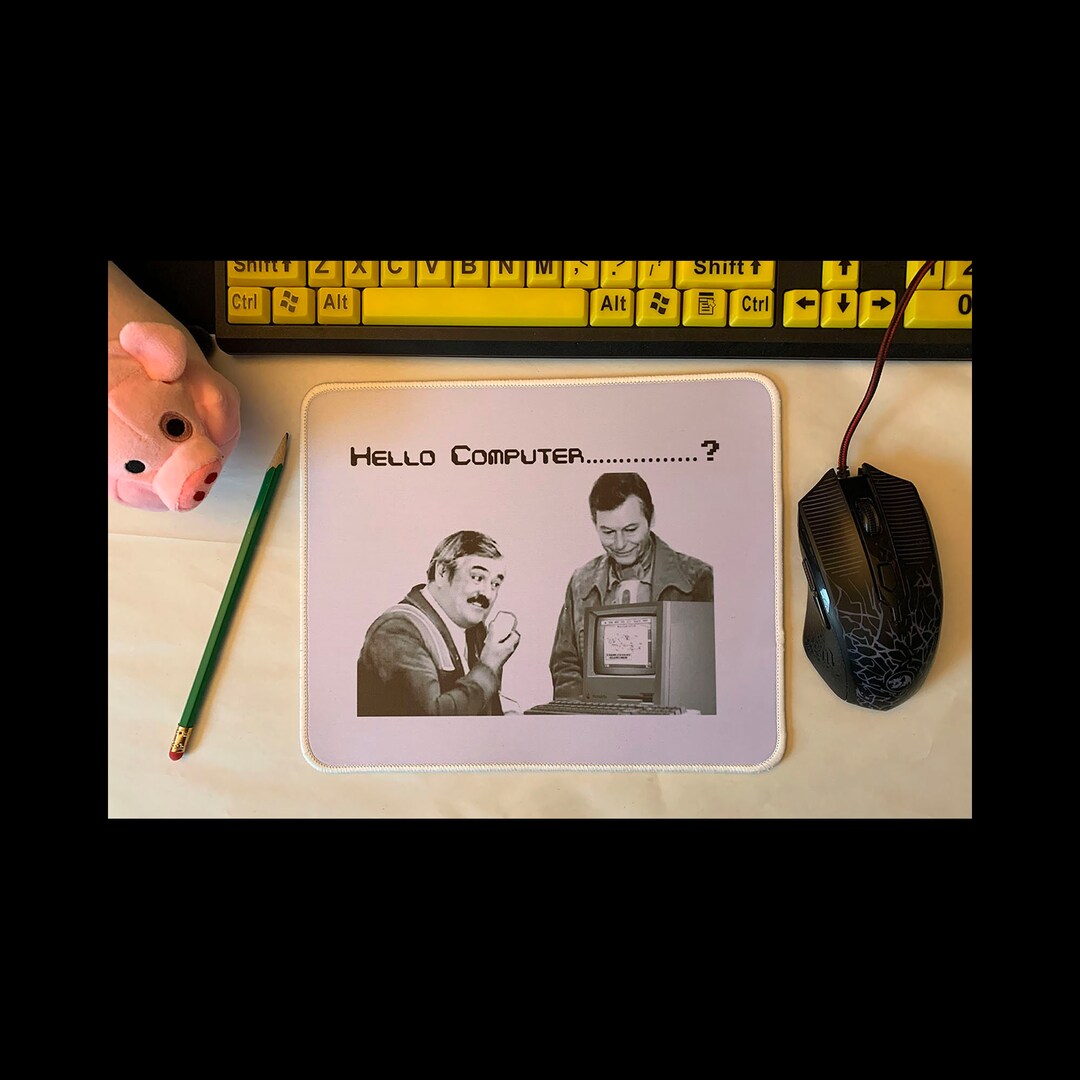 Hello Computer Sci-fi Mousepad BLACK - Etsy