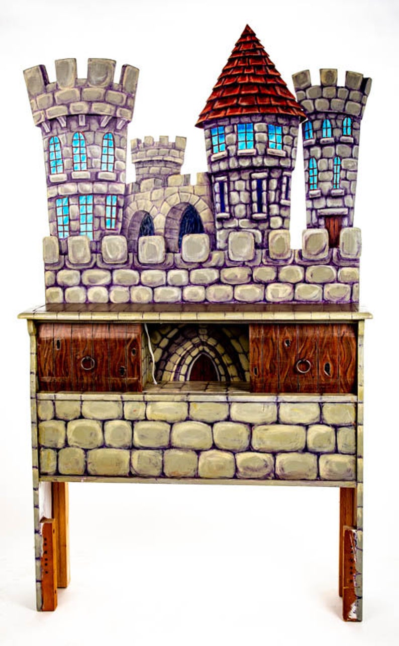 CASTLE BOOKCASE HEADBOARD - Etsy