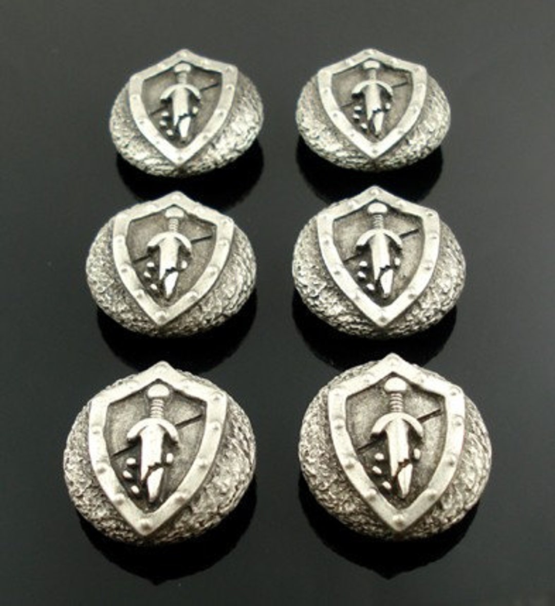 Aragorn Sword Pewter Buttons Medieval and LARP Costume Set of 6 - Etsy