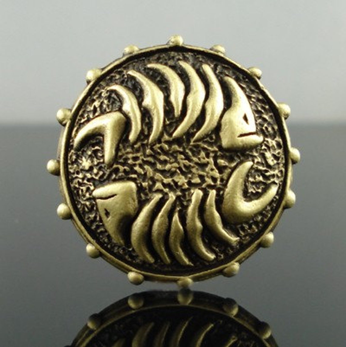 Pisces Pewter Buttons Medieval and LARP Costume - Etsy