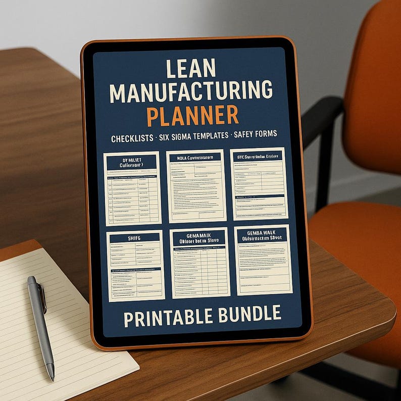 Lean Manufacturing and Six Sigma Digital Planner Bundle – Safety ...