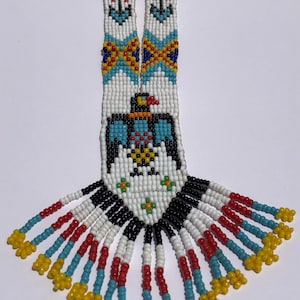 Vintage Native American Thunderbird Beaded Necklace | Handmade Boho ...