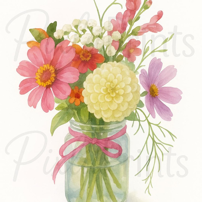 Ribbon Dahlia Bouquet - Etsy