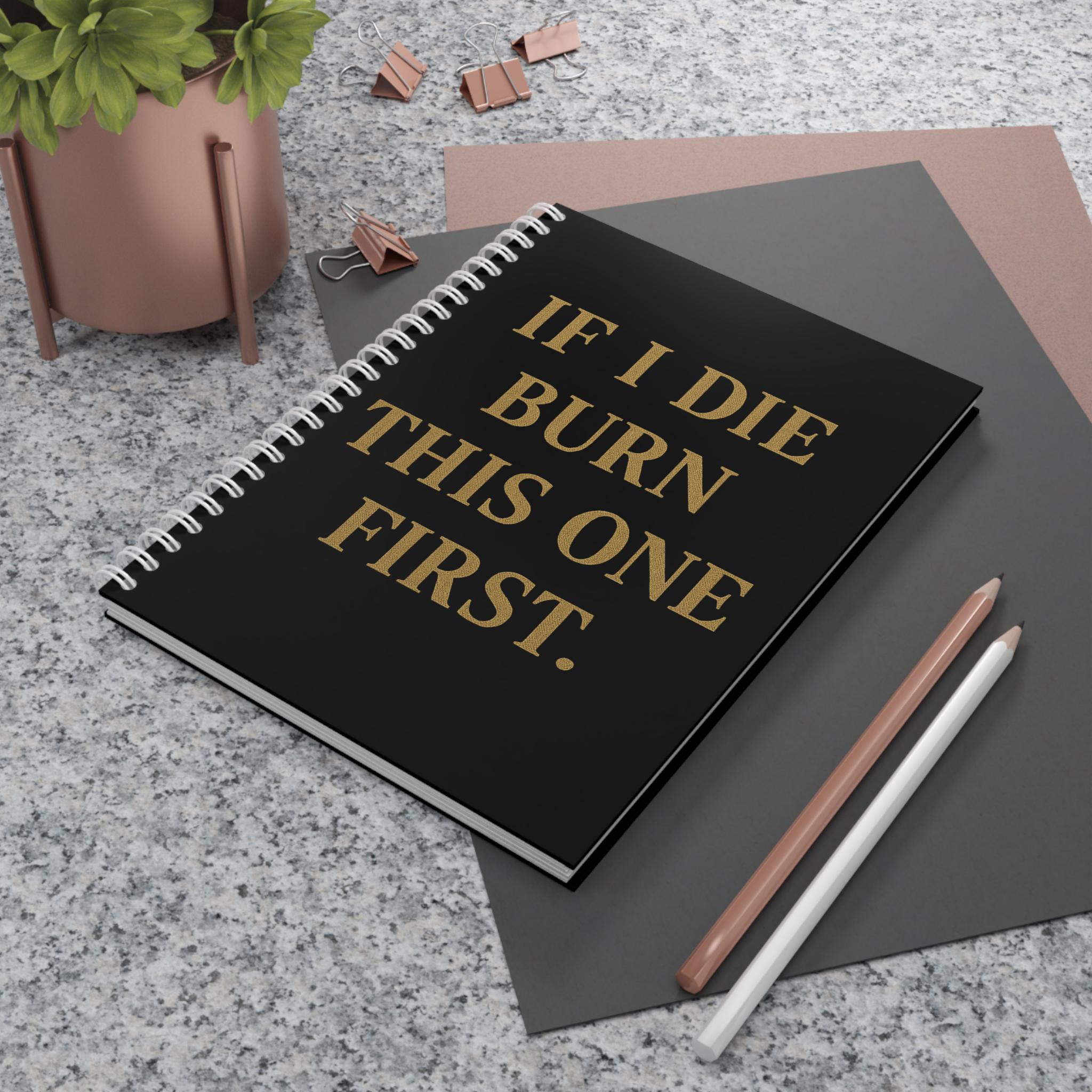 Dark Humor Spiral Notebook, Funny Notebook for Writers, Journaling Gift ...