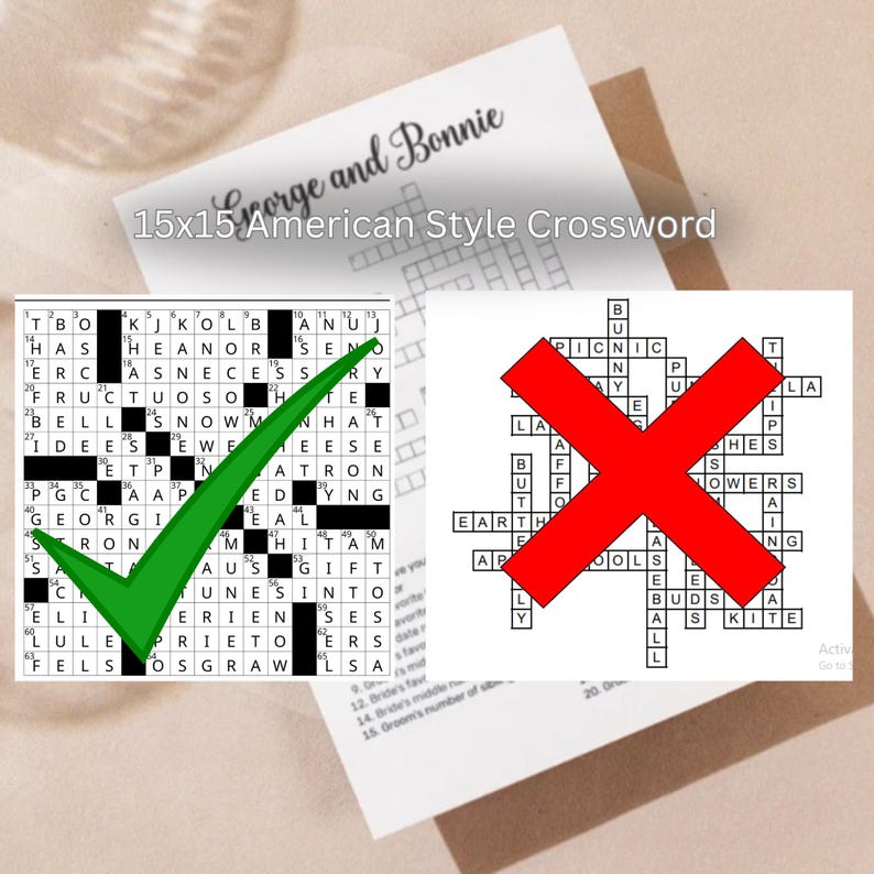 Personalized Crossword Puzzle – Custom Word Game, Unique Gift (PDF ...