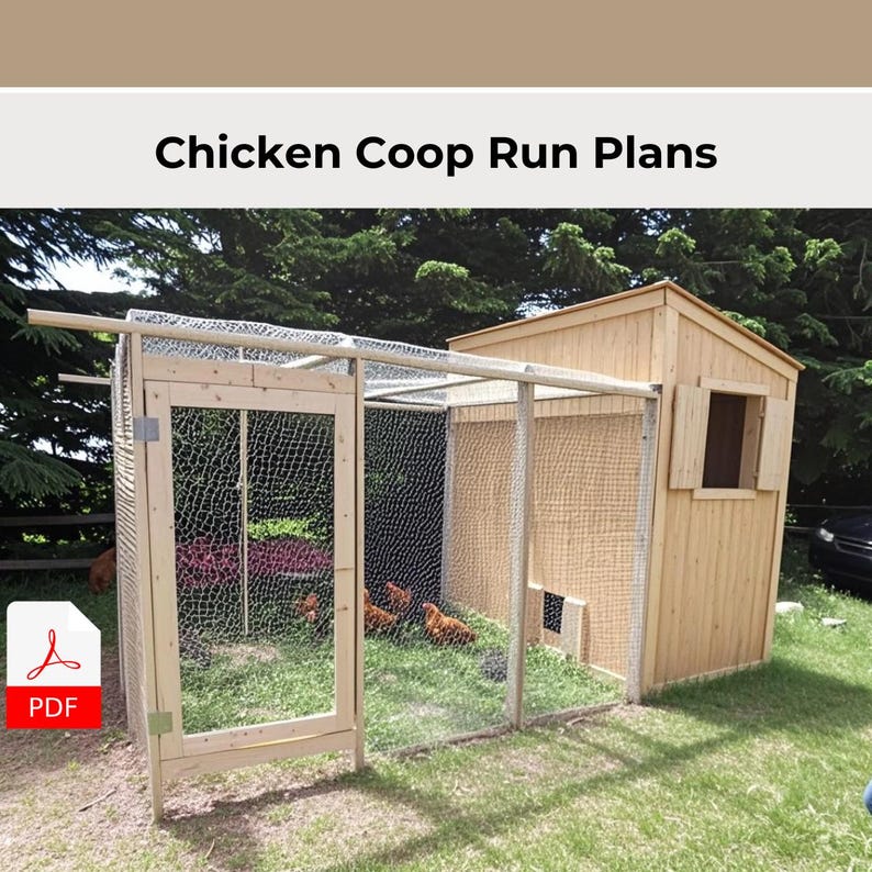 12x8 DIY Chicken Coop Run Blueprints – Step-by-step Instructions ...