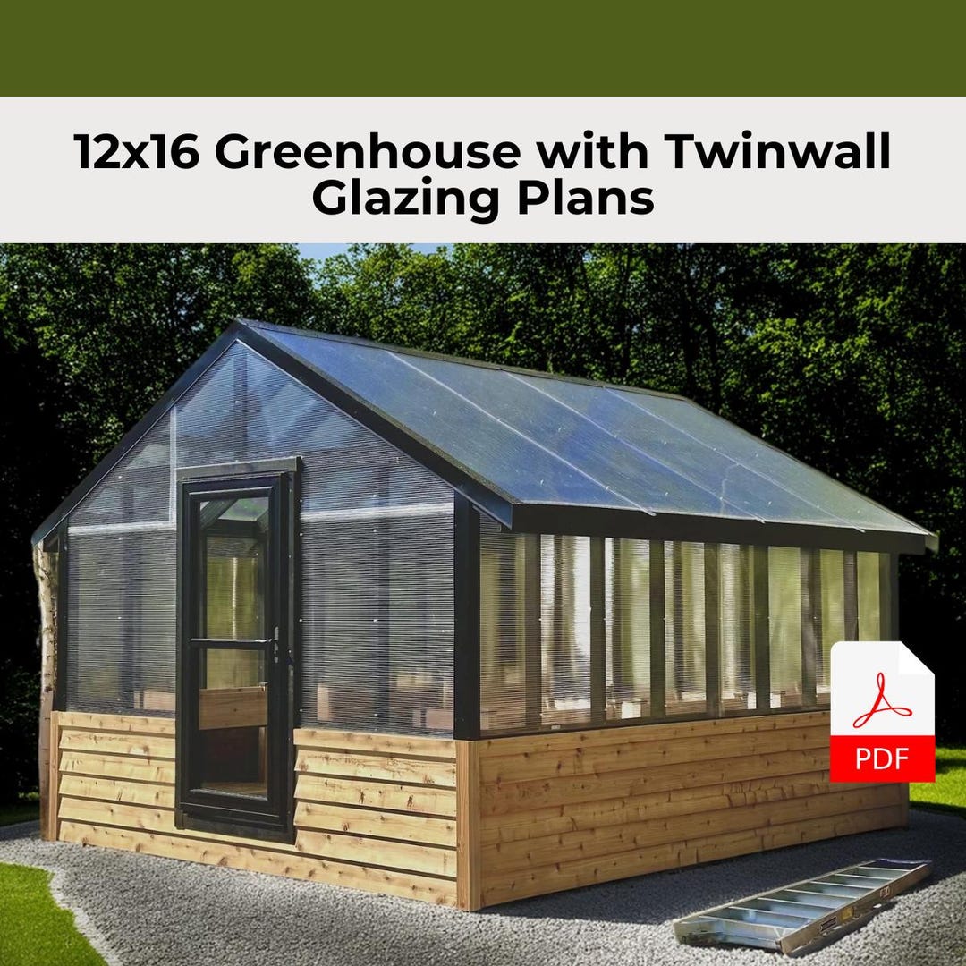 12x16 DIY Greenhouse Plans - Build Video for Backyard Green House ...