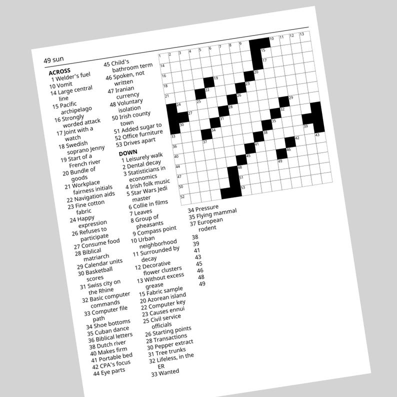 Personalized Crossword Puzzle – Custom Word Game, Unique Gift (PDF ...