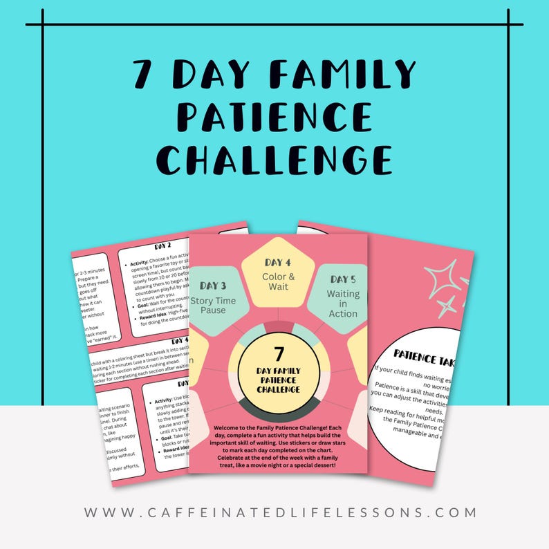 Family Patience Challenge Chart | 7-day Patience-building Activity for ...