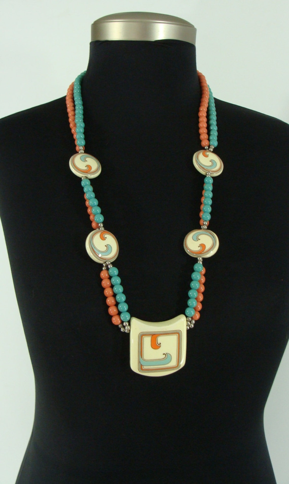 Vintage Seventies Necklace 1970's Pendent Necklace 70s - Etsy New Zealand