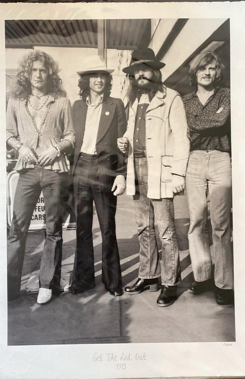 RARE LED ZEPPELIN Print From Hulton Archive of London #191/275 Coa - Etsy