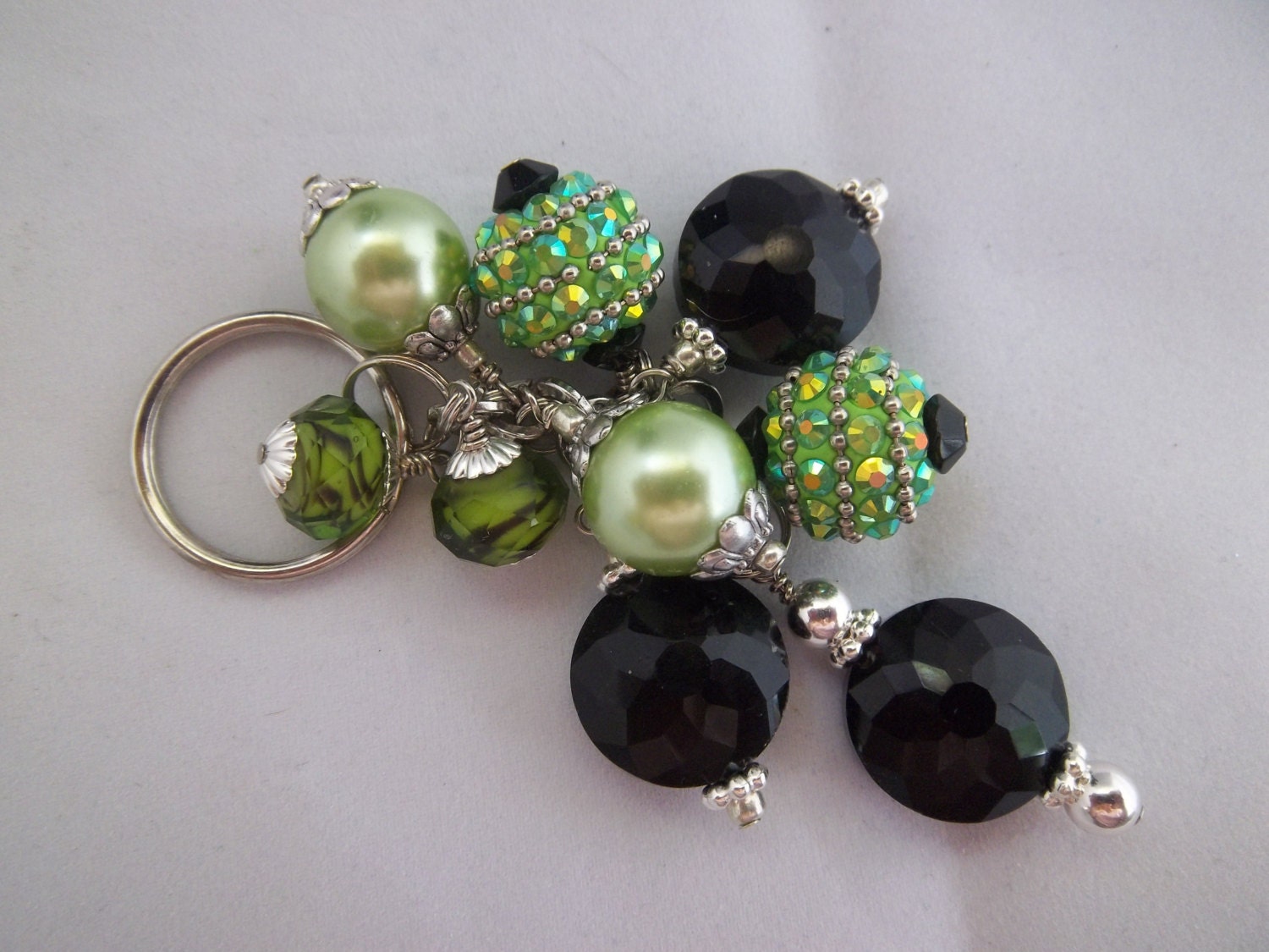 Charming Chartreuse Beaded Key Chain | Etsy