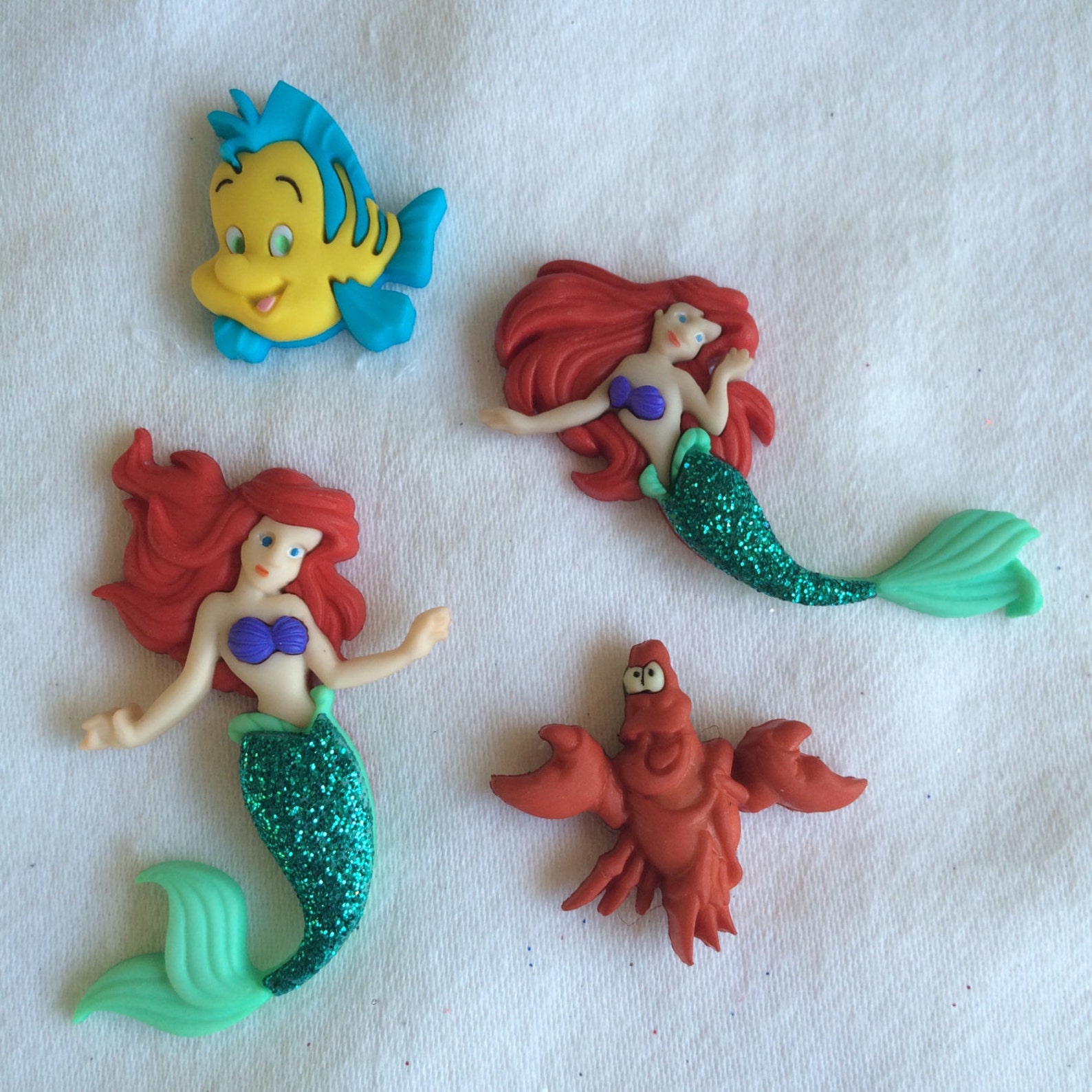 DISNEY Little Mermaid Magnets / Set of Four DISNEY Magnets / | Etsy