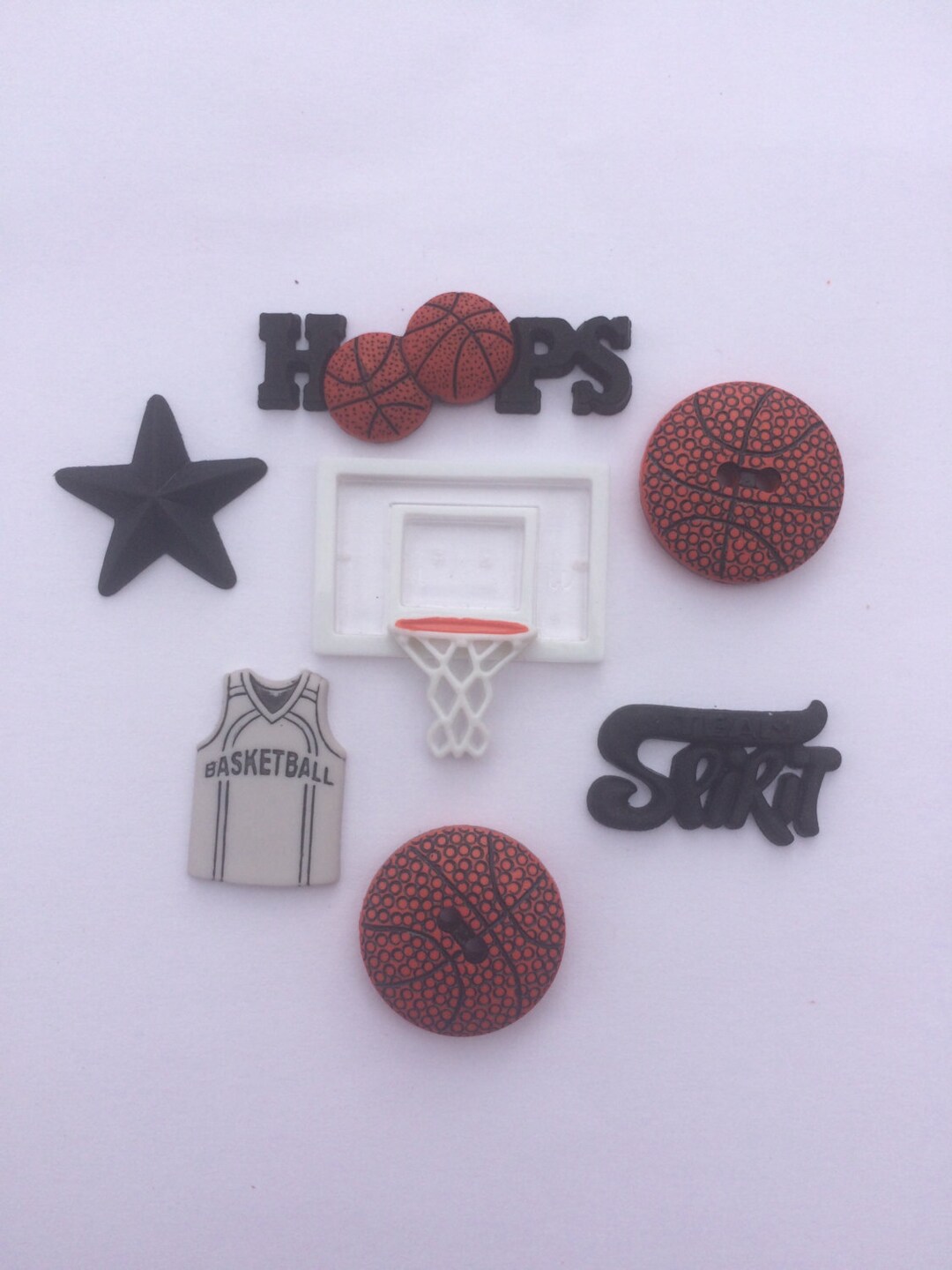 Basketball Magnets / Set of Seven Basketball Theme Magnets / Sports ...