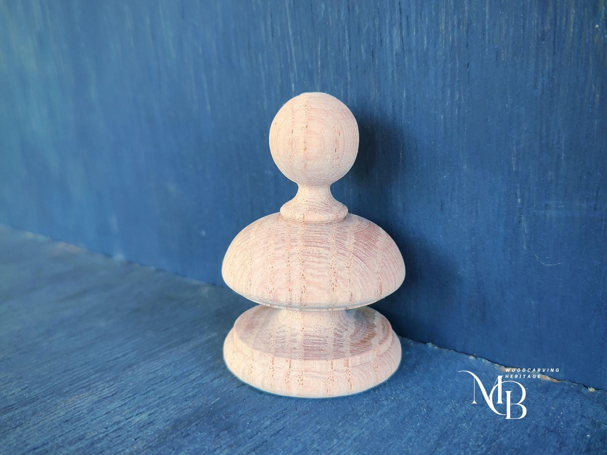 Hand Turned Wood Finial: Decorative Furniture Accent - Etsy