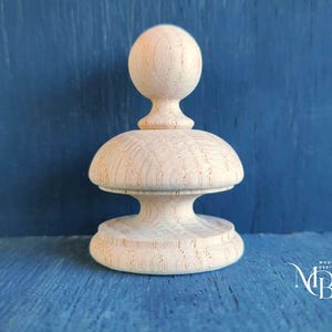 Hand Turned Wood Finial: Decorative Furniture Accent - Staircase ...