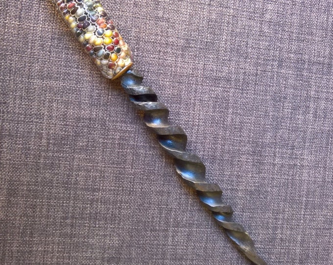 Wand of Iron Hand Forged Magic Wand With Twist Handle for Spell Craft ...