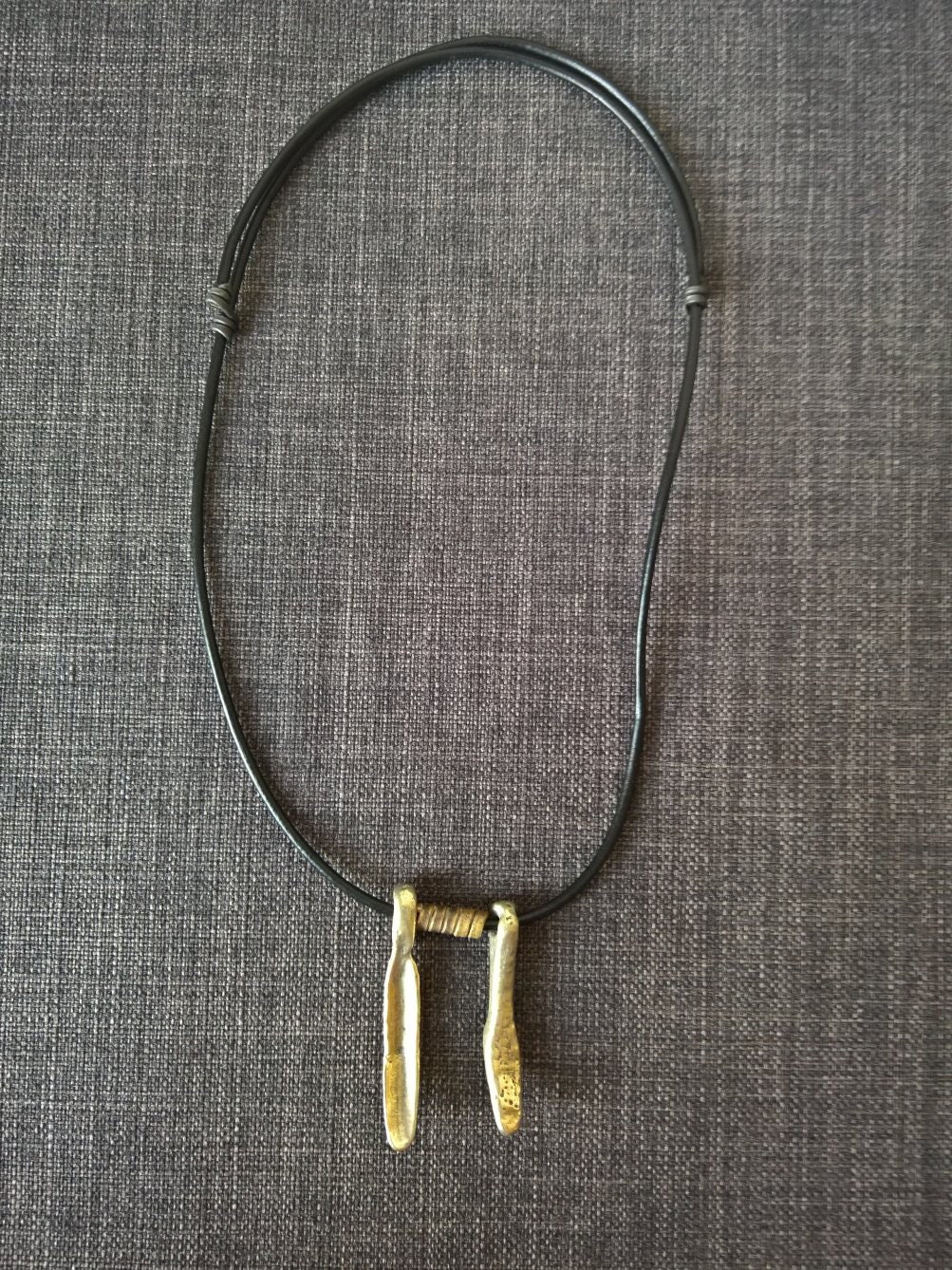 Celtic woad grinder pendant necklace hand cast bronze tribal | Etsy