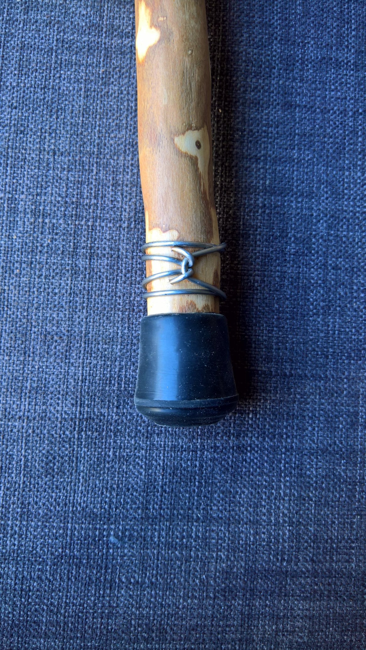 Walking Stick Wooden Staff Hiking Trekking Pole Collapsible Leather ...