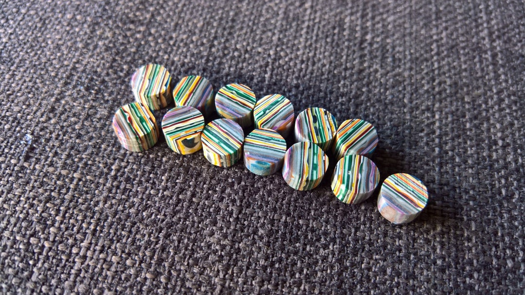 Guitar Fret Inlay Dots Markers Raw Fordite Detroit Agate Jewelry Making ...