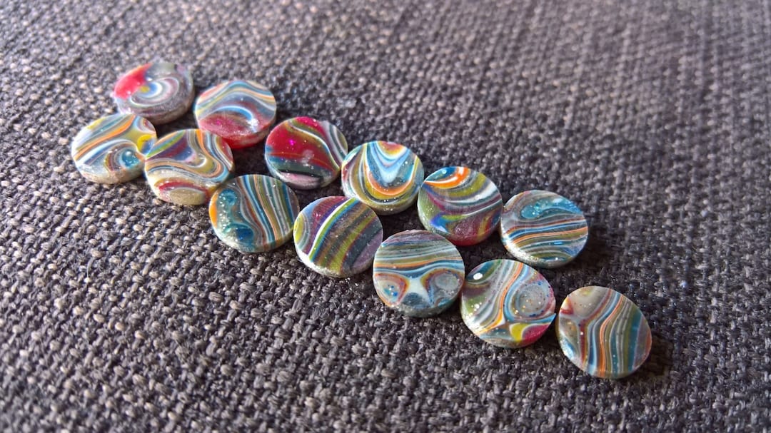 Guitar Fret Inlay Dots Markers Raw Fordite Detroit Agate Jewelry Making ...