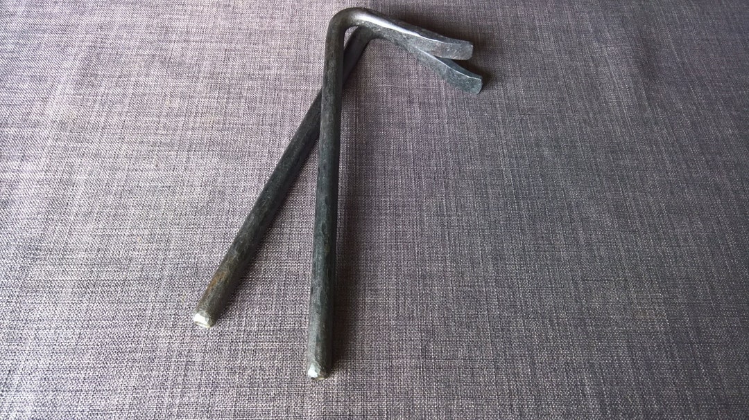 Modern Holdfasts Matched Pair Woodworking Tool Bench Dog Forged Iron ...