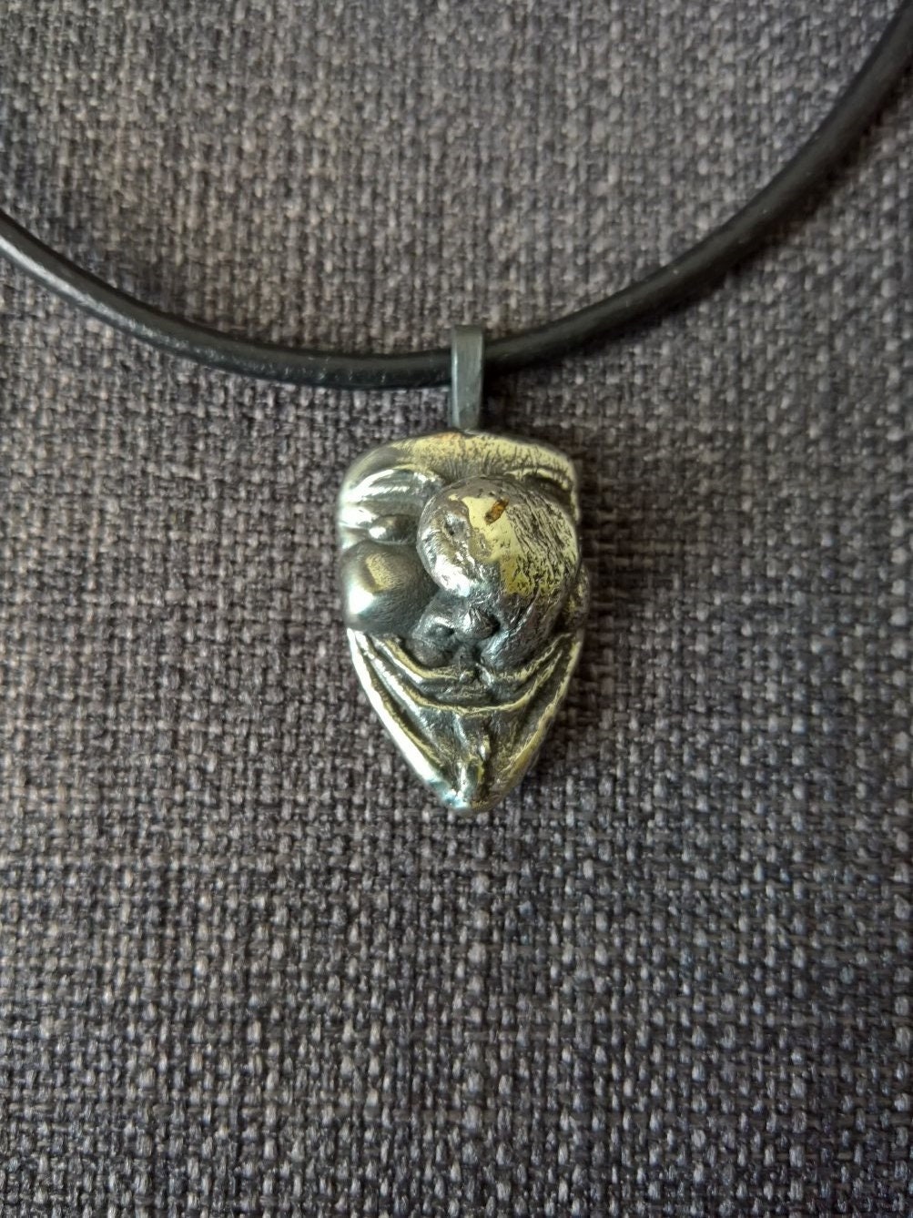 Creepy Deformed Tumor Face Pendent Necklace Hand Made Bronze - Etsy UK Creepy Deformed Tumor Face Pendent Necklace Hand Made Bronze - Etsy UK