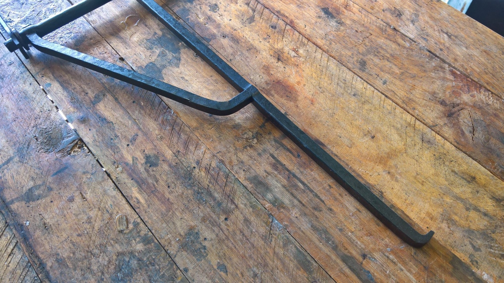 Bar Fireplace Crane Hearth Cooking Rustic Restoration Homestead ...