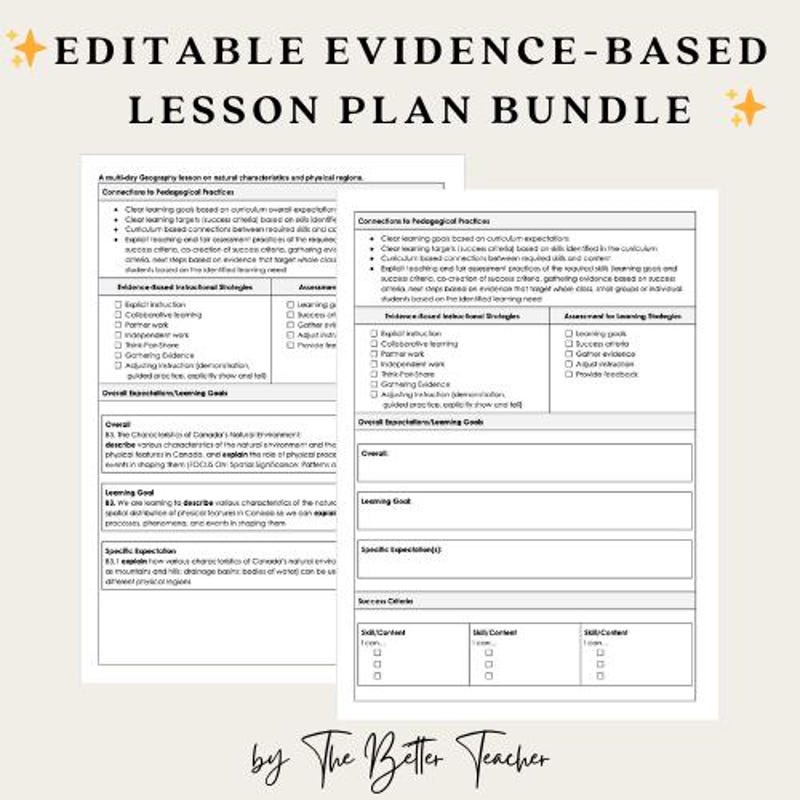 Lesson Plan 10 8 2025 - Etsy Canada