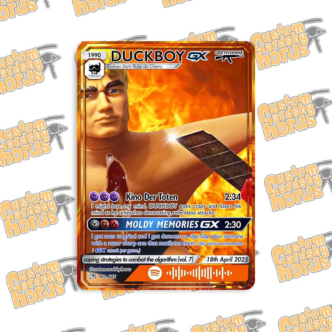 DUCKBOY Vol. 7 Holographic Trading Card G59 Grey59 Grey Five Nine ...