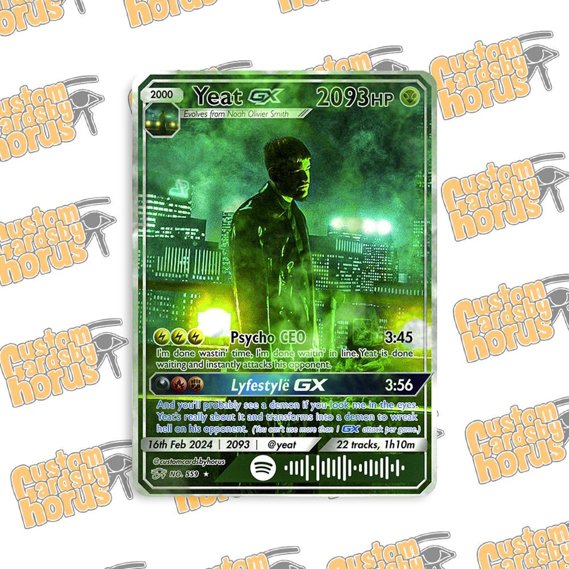 Yeat 2093 Holographic Trading Card: Limited Edition Rap Collectible - Etsy