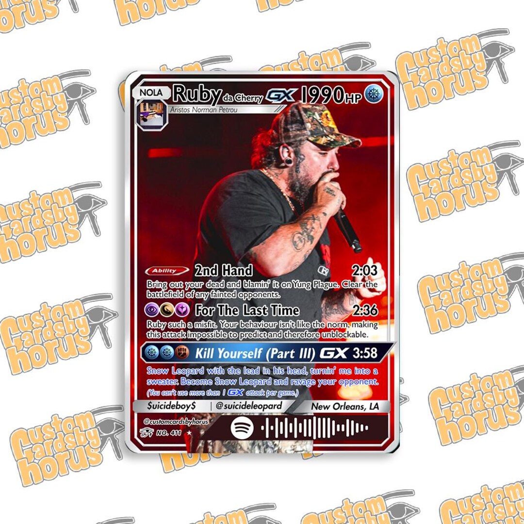 Ruby Da Cherry Suicideboys Holographic Trading Card G59 Grey59 Grey ...